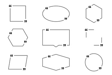 Quote text box circle bubble for comment mark Vector Image