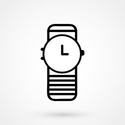 Wristwatch icon drop shadow watch mens hand Vector Image