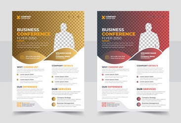 Creative conference flyer design template Vector Image