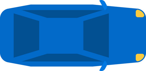 Blue sedan top view modern car icon Royalty Free Vector
