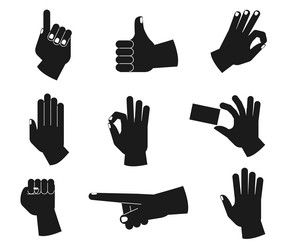 Hand Gesture Silhouette Vector Images (over 15,000)