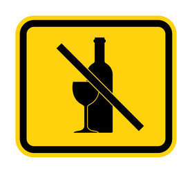 No drinking sign alcohol prohibited activitive Vector Image