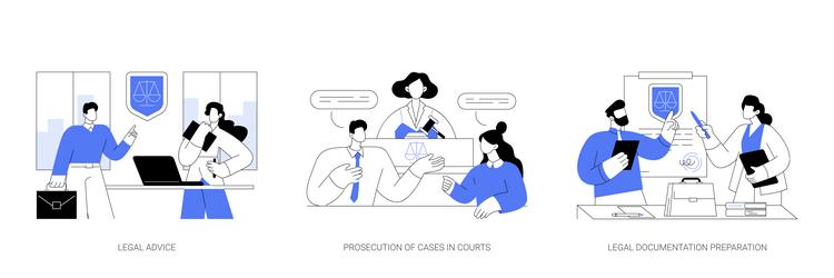 Legal department isolated concept Royalty Free Vector Image