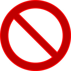No sign Royalty Free Vector Image - VectorStock
