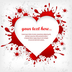 Red wine splash in heart shape Royalty Free Vector Image