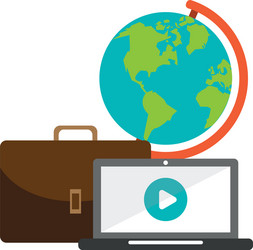 Digital global technology blue concept Royalty Free Vector