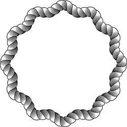 Rope sticker badge frame Royalty Free Vector Image