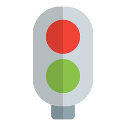 Traffic signal for road intersection control Vector Image