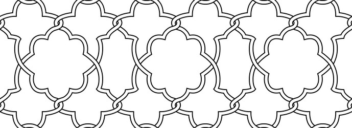 Arabic linear pattern geometric background Vector Image