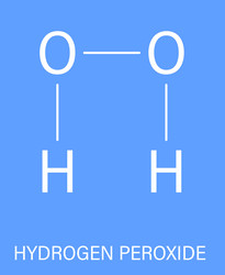 Hydrogen peroxide molecule skeletal formula Vector Image