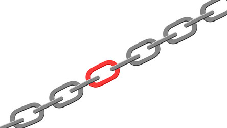 Steel chain and strong links Royalty Free Vector Image