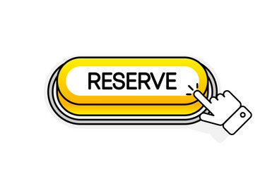 Reserve 3d button mouse touched Royalty Free Vector Image