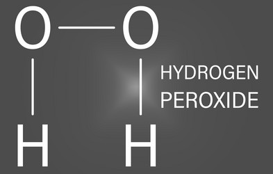 Hydrogen peroxide molecule skeletal formula Vector Image