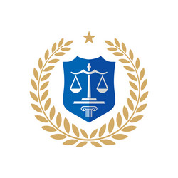 Law firm logo design template scales Royalty Free Vector