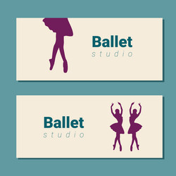 Theatre ticket design ballet school flyer Vector Image