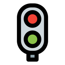 Traffic signal for road intersection control Vector Image