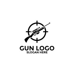 Gun logo icon design template Royalty Free Vector Image