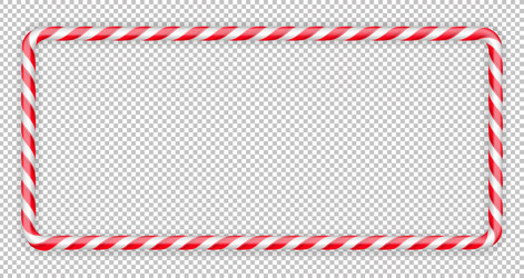 Frame christmas candy cane heart stick Royalty Free Vector