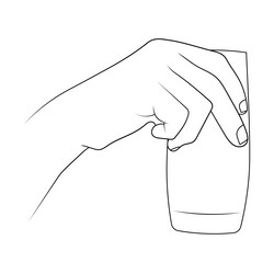 Hand holding a glass jar Royalty Free Vector Image
