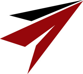 Flight paper plane logo icon Royalty Free Vector Image