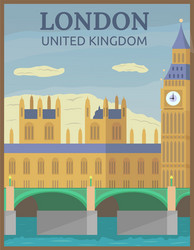 London touristic poster Royalty Free Vector Image