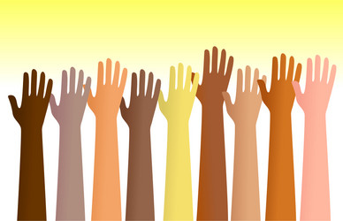 Helping hands diverse community clipart Royalty Free Vector