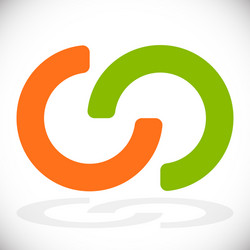 Interlocking circles rings Royalty Free Vector Image