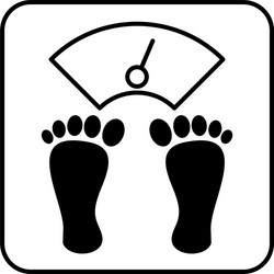 Weight body balance Royalty Free Vector Image - VectorStock