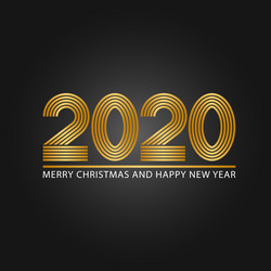 2020 happy new year numbers minimalist style Vector Image