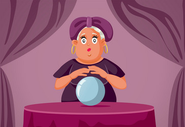 Fortune teller ladies Royalty Free Vector Image