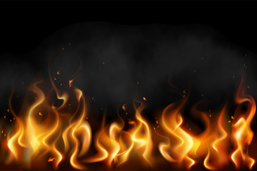 Hot fire isolated Royalty Free Vector Image - VectorStock