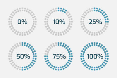 Circle scale download status progress Royalty Free Vector