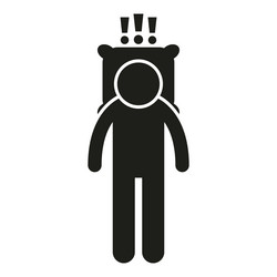 Person awake icon outline sleep problem Royalty Free Vector