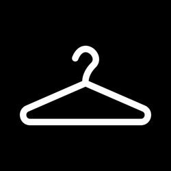 Hanger icon coat rack symbol flat Royalty Free Vector Image