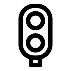Traffic signal for road intersection control Vector Image