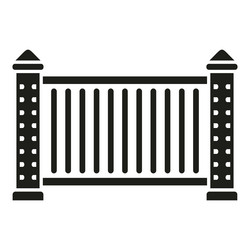 Access gate icon outline automatic entry Vector Image