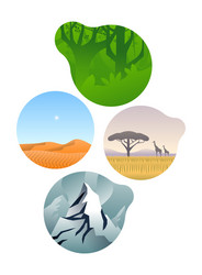 Ecosystem types set Royalty Free Vector Image - VectorStock
