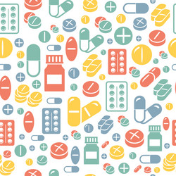 Pharmacy seamless pattern Royalty Free Vector Image