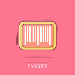 Cartoon barcode product distribution icon Vector Image