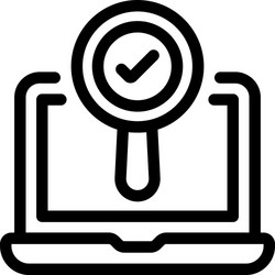 Laptop scanning Royalty Free Vector Image - VectorStock