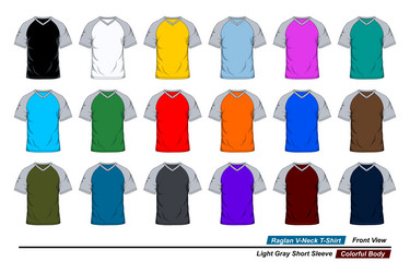 Raglan T-Shirt Template Vector Images (over 800)
