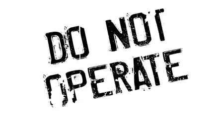 Do not operate rubber stamp Royalty Free Vector Image