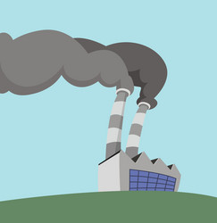Factory chimney icon cartoon style Royalty Free Vector Image