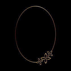 Gold frame line art style design element Vector Image