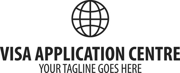 Logo of visa application centre Royalty Free Vector Image