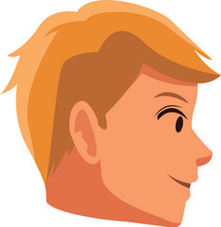 Man face cartoon sideview isolated cartoon Vector Image