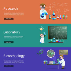 Science research banners science research banners Vector Image