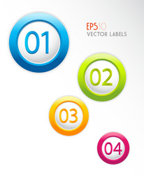 Ribbons with numbers Royalty Free Vector Image