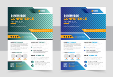Creative conference flyer design template Vector Image