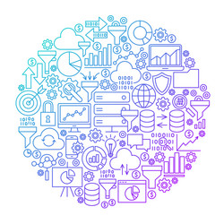 Big data infographics Royalty Free Vector Image